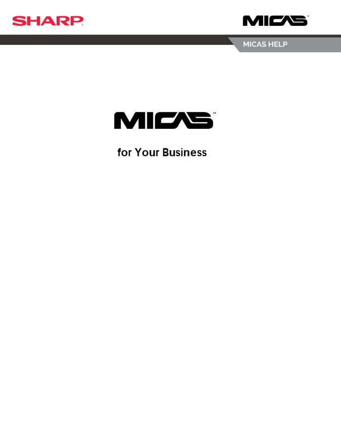 Sharp MICAS Service Application - A2Z Business Systems